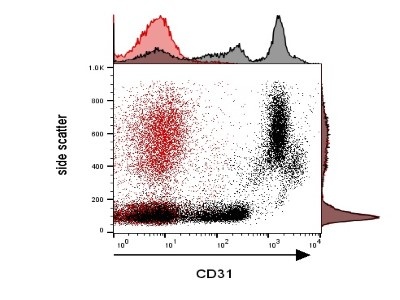 Bright Staining Of CD31 On Human PBMC By Flow Cytometry Using An Anti ...